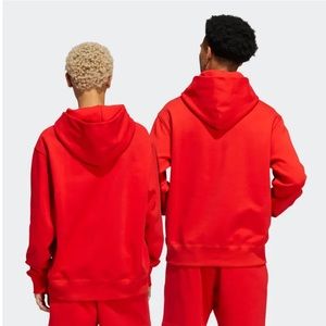adidas | Sweaters | Adidas Pharrell Williams Basics Hoodie Vivid Red ...